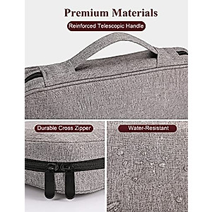 Wearlizer Bible Cover Bible Case for Women Bible Bag Large Size Bible Protective with Handle and Zipper Pocket Bible Tote Carrying Case Church Bag Journal Pouch Ideal Gift for Girls Men Kids Grey