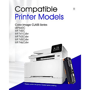 GPC Image Compatible Toner Cartridge Replacement for Canon 055 055H CRG 055 055H to use with Color imageCLASS MF741Cdw MF743Cdw MF745Cdw MF746Cdw LBP664Cdw Printer (Black,Cyan,Magenta,Yellow)