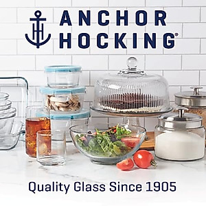 Anchor Hocking 1.5 Gallon Montana Glass Jar with Lid (2 piece, brushed metal, dishwasher safe)