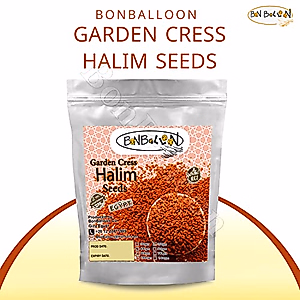 bonballoon (14 oz / 400 gm) Organic Herbal Garden Cress Seed Seeds Lepidium Sativum Halim Chandrashoor Chandrasur Cresson De Fontaine For Agriculture & Health حب الرشاد