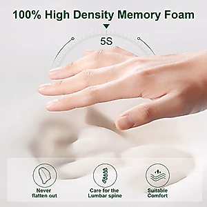 CNAMOY Lumbar Support Pillow Orthopedic Backrest - Memory Foam Back Cushion for Office Chair, Car Seat and Wheelchair to Relieve Back Pain Gifts for Fathers Day Dad Husband Men Birthday Mother