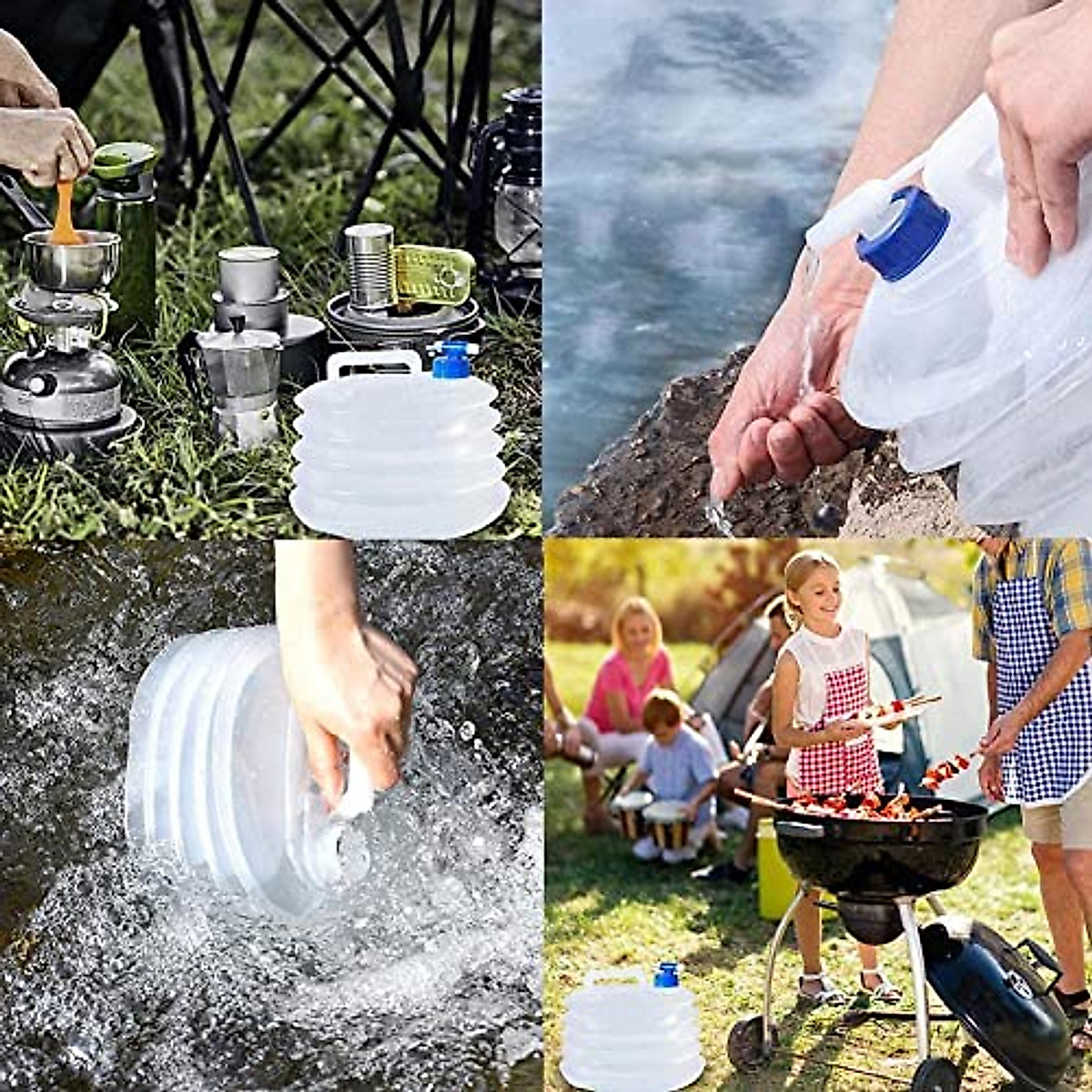Car Collapsible Bucket Folding Foldable Portable 5L/10L/15L Plastic Water Bucket WithTap for Outdoor Garden Camping Fishing BBQ