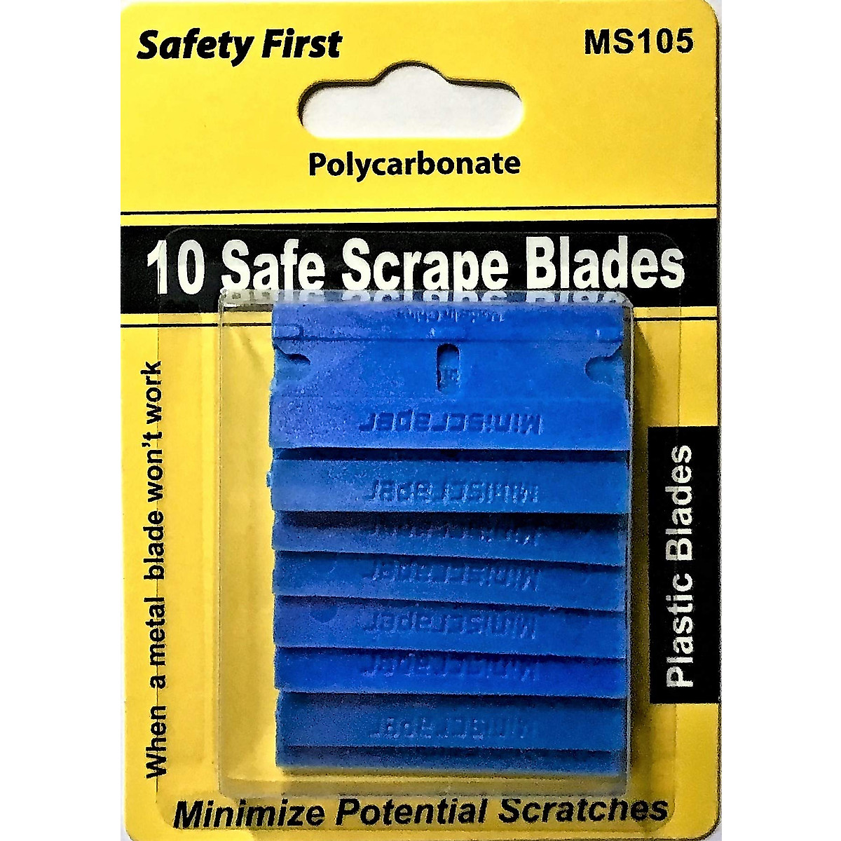 MINISCRAPER Plastic Razor Blade Set, Safe Scrape Double Edged Blades