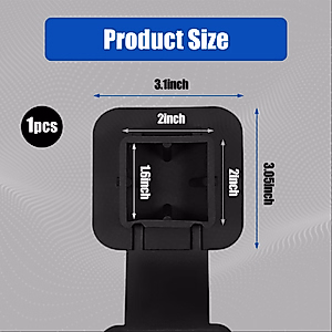 Fogfar 1 PC Square Tow Hitch Dust Plug, 3.14" x 3.14" x 1.96" American Flag Pattern Tow Tube Square Cover, Trailer Receive Tube Plug, Fits 2" x 2" Receiver Tube (Red)