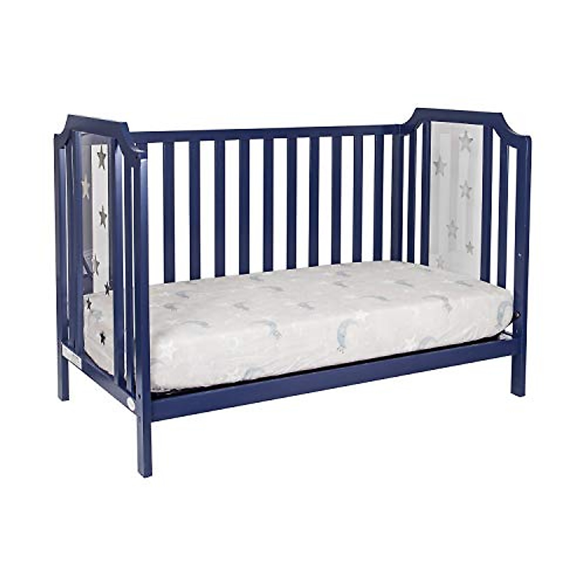 Suite Bebe Celeste 3 in 1 Convertible Island Crib Wood and Acrylic, Navy Blue