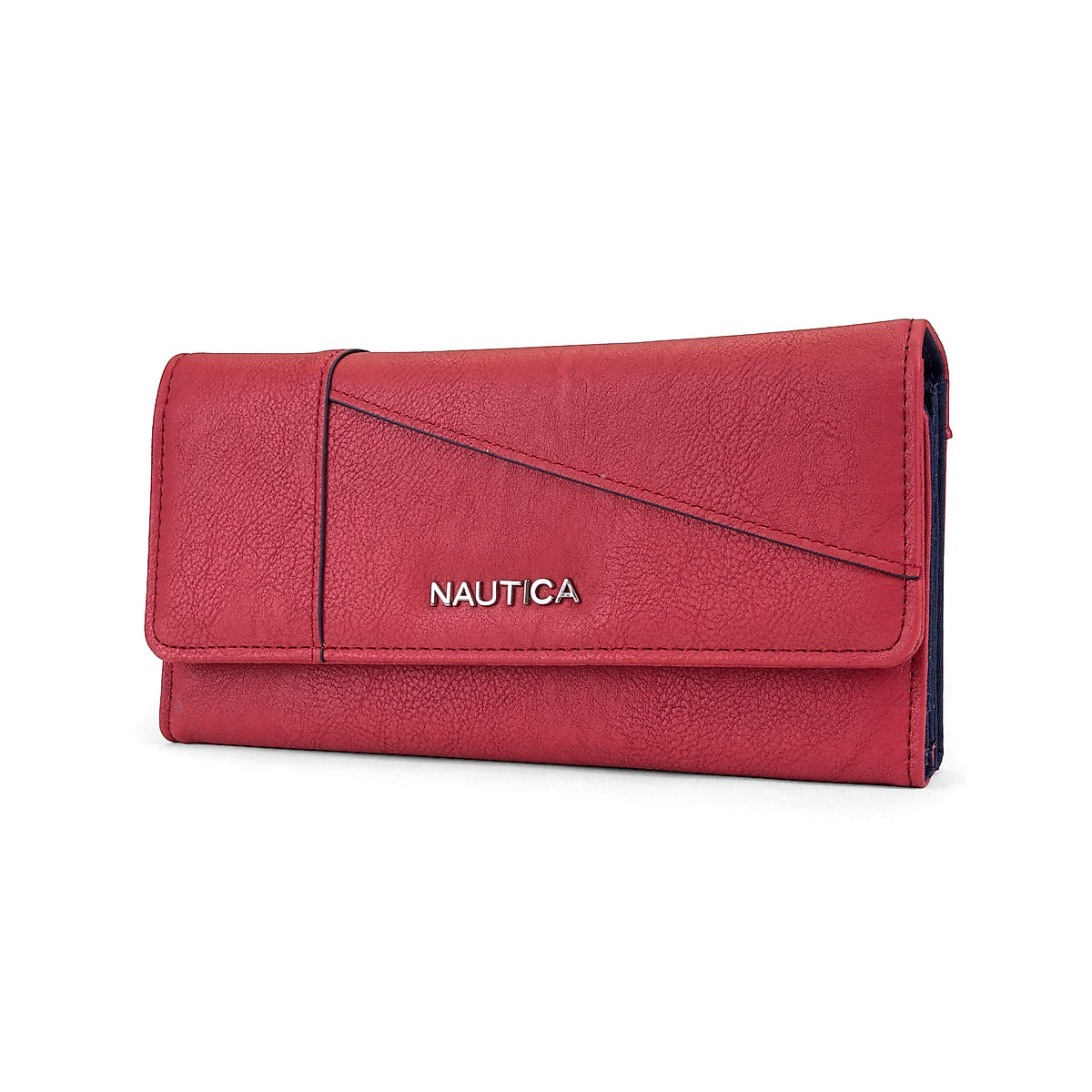 Nautica Money Manager RFID Women’s Wallet Clutch Organizer (Fuego Red (Buff))