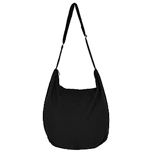 Your Cozy Sling Purse Hippie Bags For Women Crossbody Bag Thai Top Handmade Shoulder Bag with Adjustable Strap Black