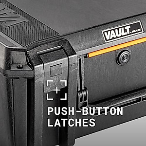 Vault by Pelican – V550 Multi-Purpose Hard Case with Foam for Equipment, Electronics Gear, Camera, Drone, and More (Black)