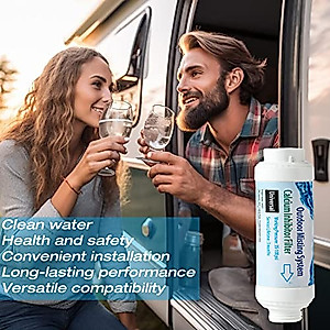 H&G lifestyles Misting System Calcium Inhibitor Filter for Patio Misters Inline Water Filter Effectively Reduce Hard Water Spots, Soften Water, Upgraded Formula