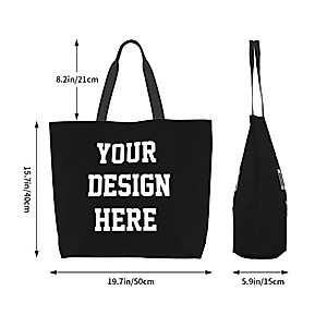 Custom Tote Bag Design Photo Text Personalized Shoulder Bags Custom Handbag For Women Teacher for Travel Business Shopping Personalized Gifts