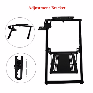 P PBAUTOS G920 Racing Steering Wheel Stand with Cup Holder for Logitech G27/G25/G29/G920 Gaming Racing Simulator Wheel Stand, Without Wheel, Shifter and Pedals