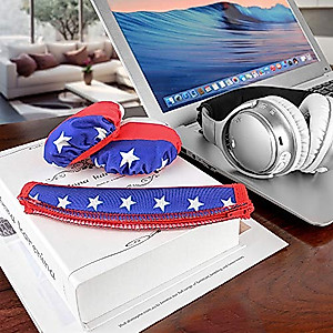 Geekria Flex Fabric Earphone Covers for Bose QuietComfort QC35II QC25 Headphones, Stretchable and Washable Earpads Protectors + Headband Cover/Headband Cushion/Headband Protector (American Flag)