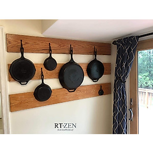 RTZEN Wall Mount J Hook - Wrought Iron Decorative Wall Hooks for Hanging Things - Handcrafted Classic Wall Mounted Black Coat Hooks - Farmhouse Towel Hooks Robe Hooks or Hat Hooks - 3 Pack