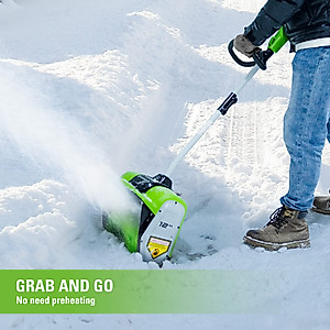 Greenworks 40V (75+ Compatible Tools) 12” Cordless Snow Shovel, 4.0Ah Battery and Charger Included