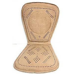 Leather Car Seat Cushion Body Positioner, Respaldo De Cuero Mexican Art, Bull Decorated