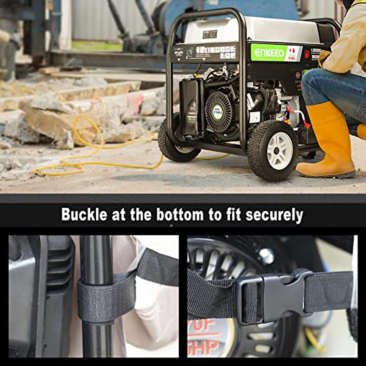 XYZCTEM Heavy Duty Waterproof Universal Generator Cover 38 x 28 x 30 inch - fits up to Most Generators 5500-15000 Watt, Beige & Khaki