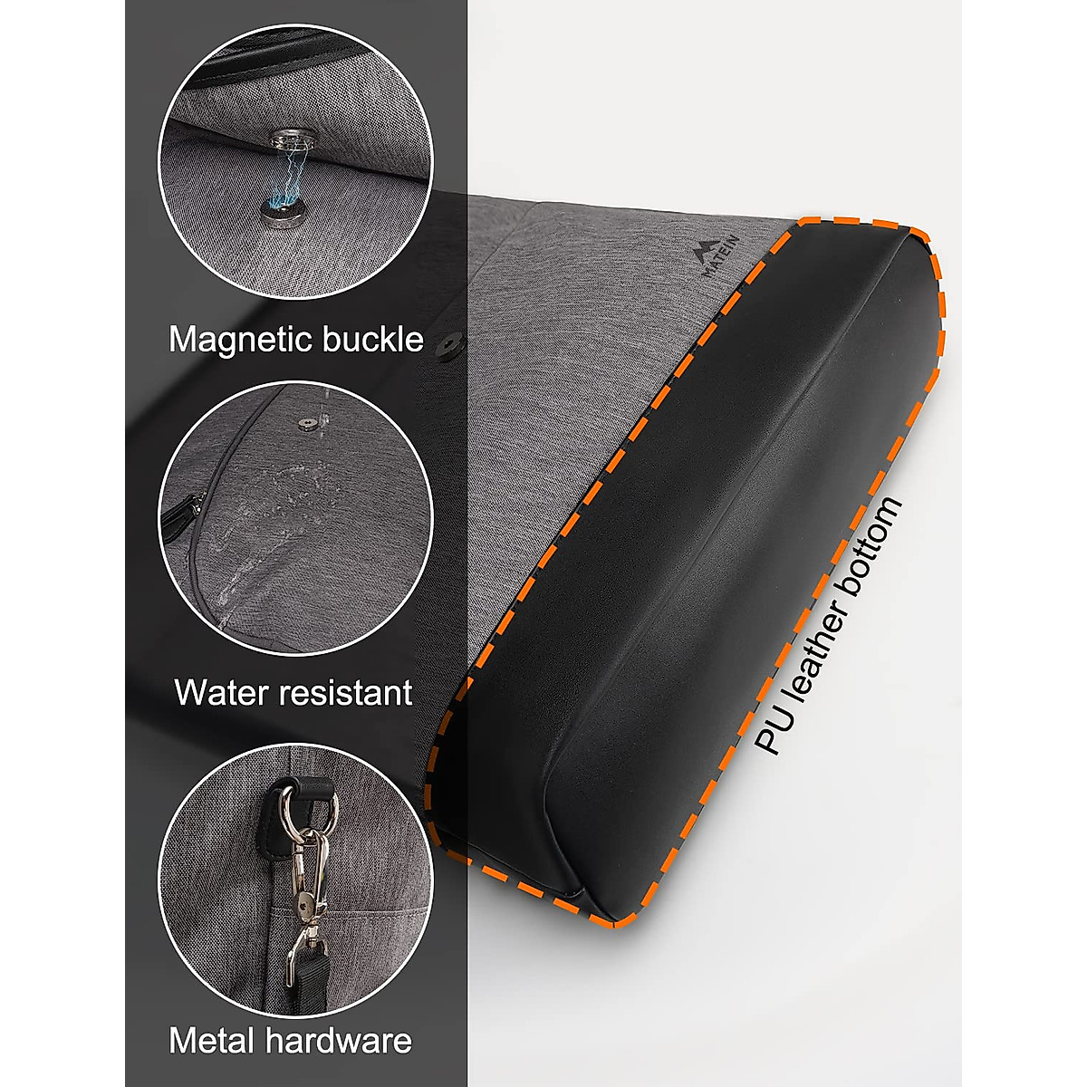 Messenger Bag for Women Crossbody, 2 in 1 Convertible Laptop Tote Bags 15.6 Inch Computer Briefcase Carrying Case with Shoulder Strap, Large Handbags Stylish Lady Satchel for Travel Work, Grey