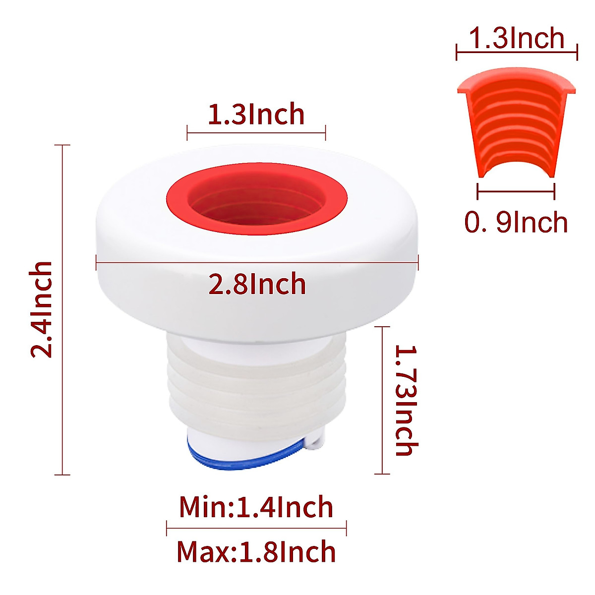 YMSdrain Drain Tube Hose Seal with Magnetic Odor-proof Valve Deodorant Silicone Plug Sealing Plug Sewer Seal Effective Odor-proof Adapter for Sealed Drain Coupling(not for washing machine)