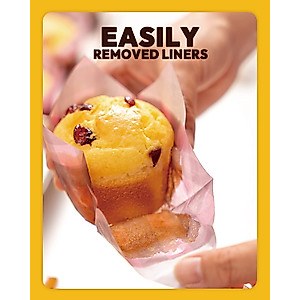 Katbite Tulip Cupcake Liners 200PCS, Muffin Baking Cupcake Liners Holders with French Style Leaves Design, Baking Cups, Cupcake Wrapper for Party, Wedding, Birthday, Christmas Cupcake Liners