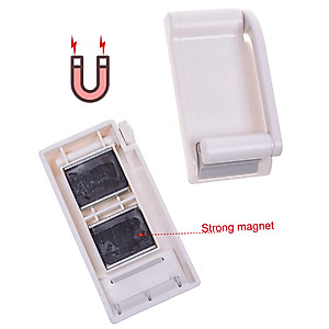 COSMOS White Magnetic Paper Towel Holder Table Napkin Roll Holder Mounts Securely on Refrigerators & Other Metal Surfaces