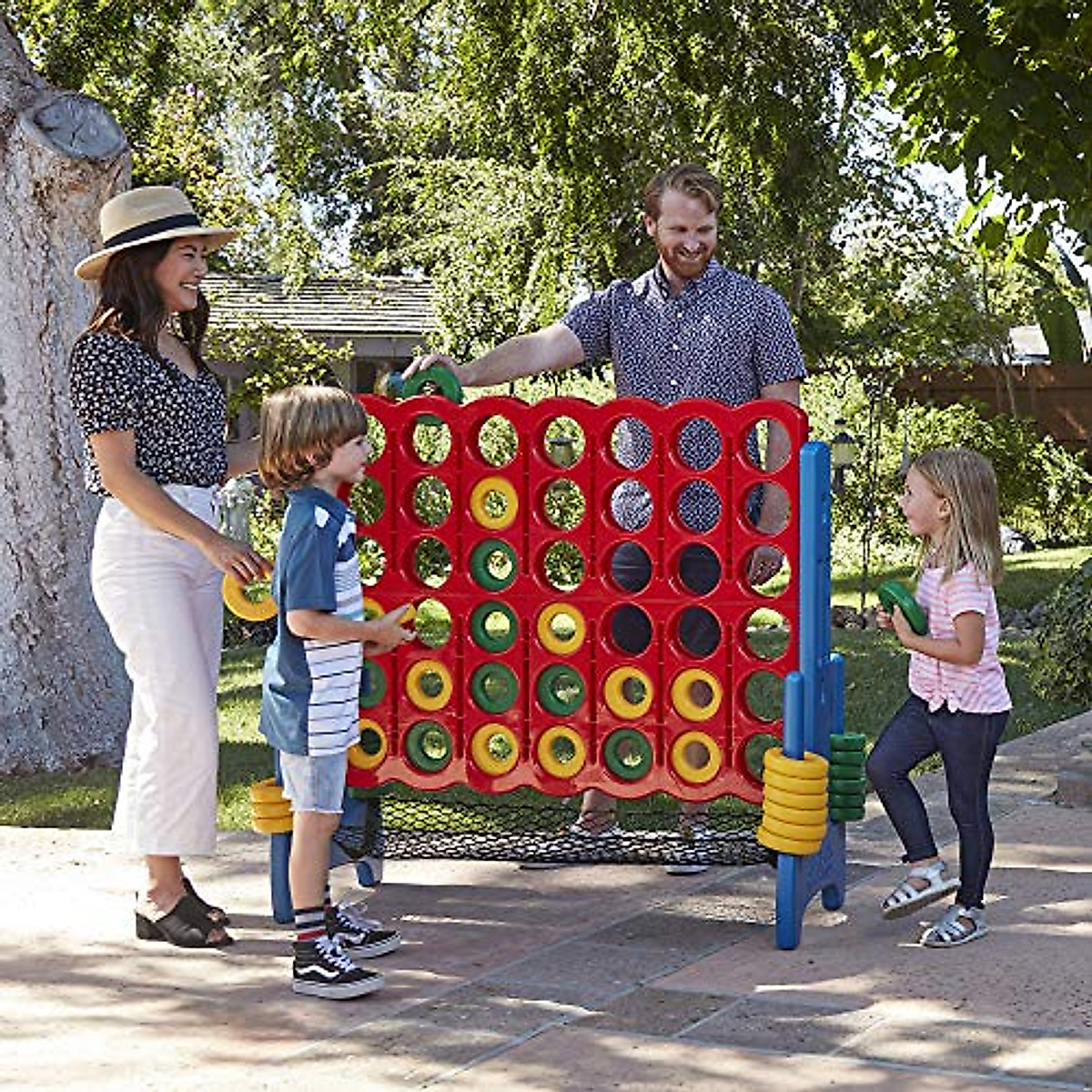 ECR4Kids Jumbo 4-To-Score with Mesh Net and Carry Bag, Giant Game, Assorted