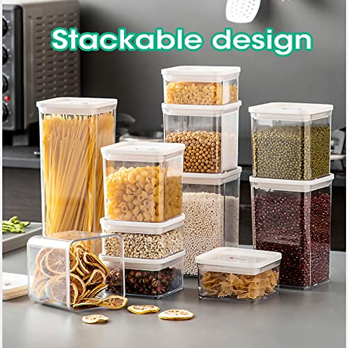 TBMax Dog Treat Container with Airtight Lids | 6 Pieces Plastic Dog Food Storage Containers Set | Pet Treat Jar for Dog Snacks Cat Treat Bird Seed