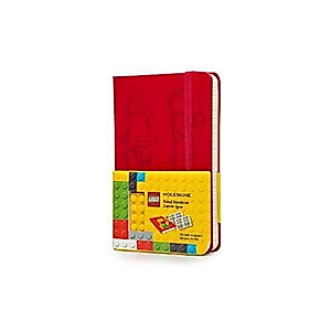 Moleskine Limited Edition Lego Notebook, Hard Cover, Pocket (3.5" x 5.5") Ruled/Lined, Scarlet Red, 192 Pages