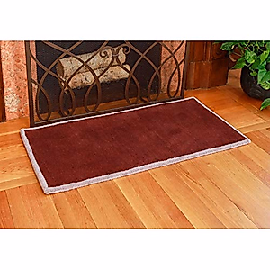Minuteman Rectangular 44'' x 22'' Hearth Rug - Plum Wine (H-55)