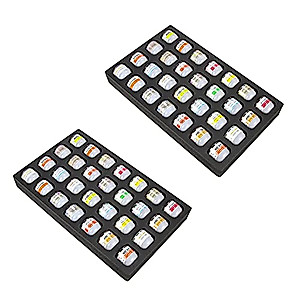 Polar Whale 2 Cocktail Capsule Drawer Organizers Tray Insert Compatible with Keurig DrinkWorks Pods for Kitchen Home Bar Party Waterproof Washable Black Foam 28 Compartment 12.1 x 19.9 Inches