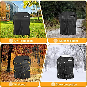 Grill Cover 30 inch BBQ Charcoal Grill Cover for Outdoor Grill, Waterproof Heavy Duty Small Barbecue Grill Covers, UV Fade & Weather Resistant Smoker Grill Cover for Weber Nexgrill Char-Broil and More