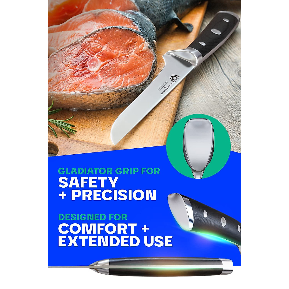 Dalstrong Boning Knife - 6 inch - Gladiator Series Elite - Forged German High-Carbon Steel Kitchen Knife - Razor Sharp - Black G10 Handle - w/Sheath - NSF Certified