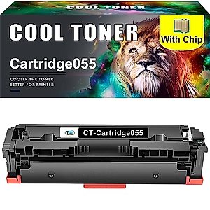 Cool Toner Compatible Toner Cartridge Replacement for Canon 055 055H MF743Cdw Toner for Canon imageCLASS MF741Cdw MF746Cdw MF745Cdw MF743 LBP664Cdw Printer (Black, with Chip, 1-Pack)