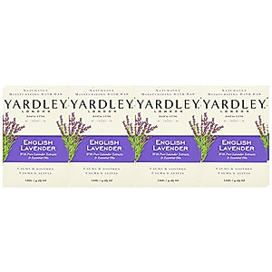 Yardley London English Lavender with Essential Oils Soap Bar, 4.25 oz Bar (Pack of 8)
