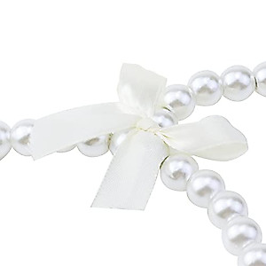 LC LICTOP White Peal Beads Scarf Organizer for Neckties, Shawls Scarves, Veils