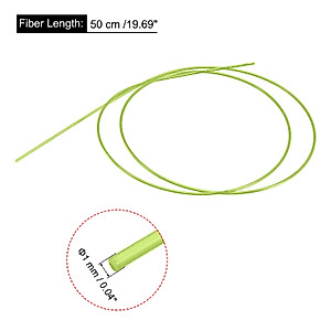 MECCANIXITY Fiber Optic Rods PMMA 1mmx50cm for Sight Filament Green