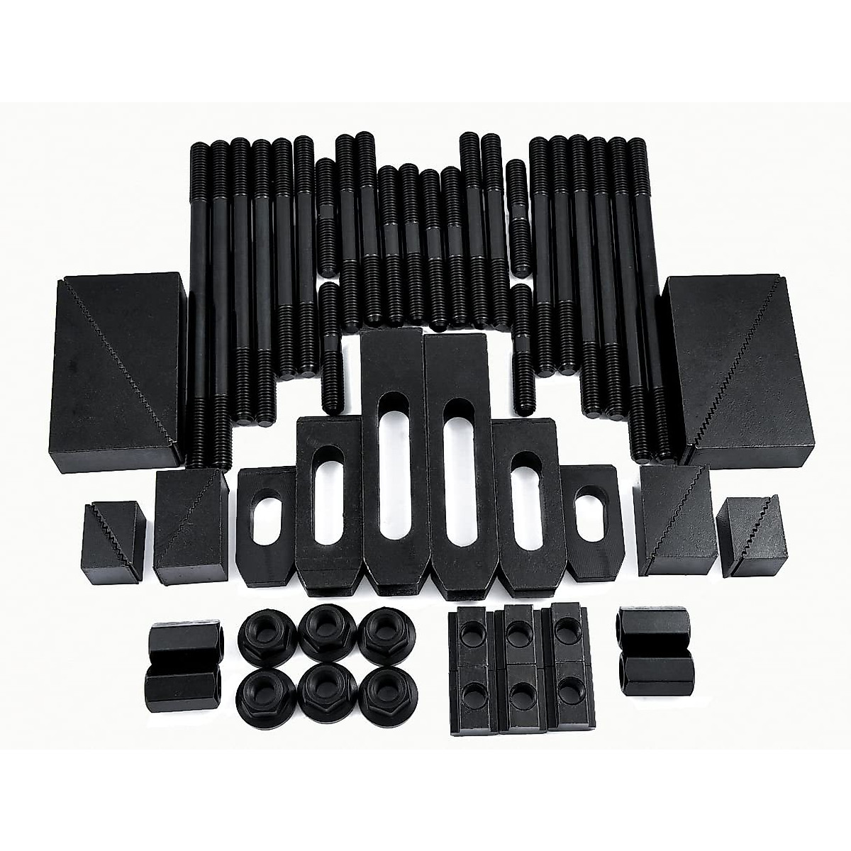 HHIP 3901-0010 Pro-Series 52 Piece Clamping Kit, 12 mm T-Slot with M10 X 1.5 Studs