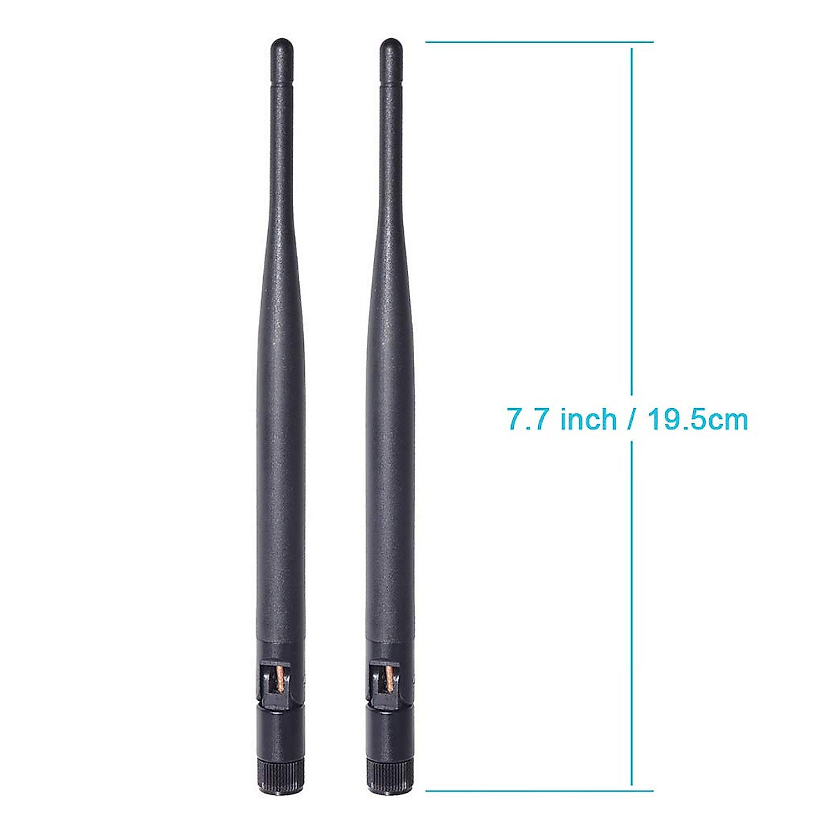 Bingfu Dual Band WiFi 2.4GHz 5GHz 5.8GHz 6dBi RP-SMA Male Antenna & 20cm 8 inch U.FL IPX IPEX MHF4 to RP-SMA Female Extension Cable 2-Pack for M.2 NGFF Intel Wireless Network Card WiFi Adapter Laptop