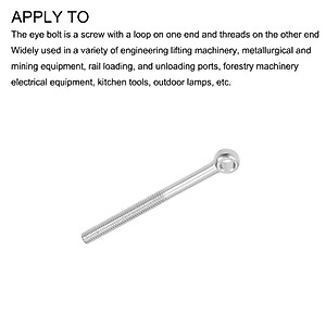 METALLIXITY Shoulder Swing Lifting Bolt (M6x70mm) 2Pcs, 304 Stainless Steel Eye Bolts - for Home Renovation, Pipeline Gate Valves Fasteners, Silver