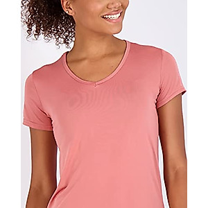 5 Pack: Womens V Neck T-Shirt Ladies Yoga Top Athletic Tees Active Wear Gym Workout Zumba Exercise Running Essentials Quick Dry Fit Dri Fit Moisture Wicking Basic Clothes - Set 12, XL