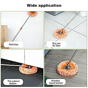 Mops for Floor Cleaning, 360 Degree Rotatable Adjustable Cleaning Mop, Extendable Wall Cleaner Mop,with Reusable Washable Mop Head, Wall Cleaning Mop for Wall Ceiling Floor