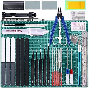 55Pcs Gundam Model Kits Tools Gunpla Tool Kit Gundam Moddeler Tool Set Bandai Tools for Basic Hobby Model Car Aircraft Ship Building Assemblng Making Modeling