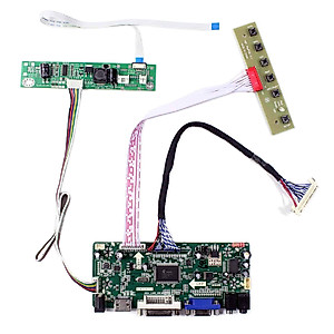 VSDISPLAY HD-MI VGA DVI LCD Controller Board Fit for LM215WF4-TLE9 LM215WF4-TLE7/TLE8 LM215WF3-SLC1/SLC5 LC230EUE-TDA1 LM230WF5-TLD1/TLD2 LM230WF3-SLB2 LM230WF5-TLD5