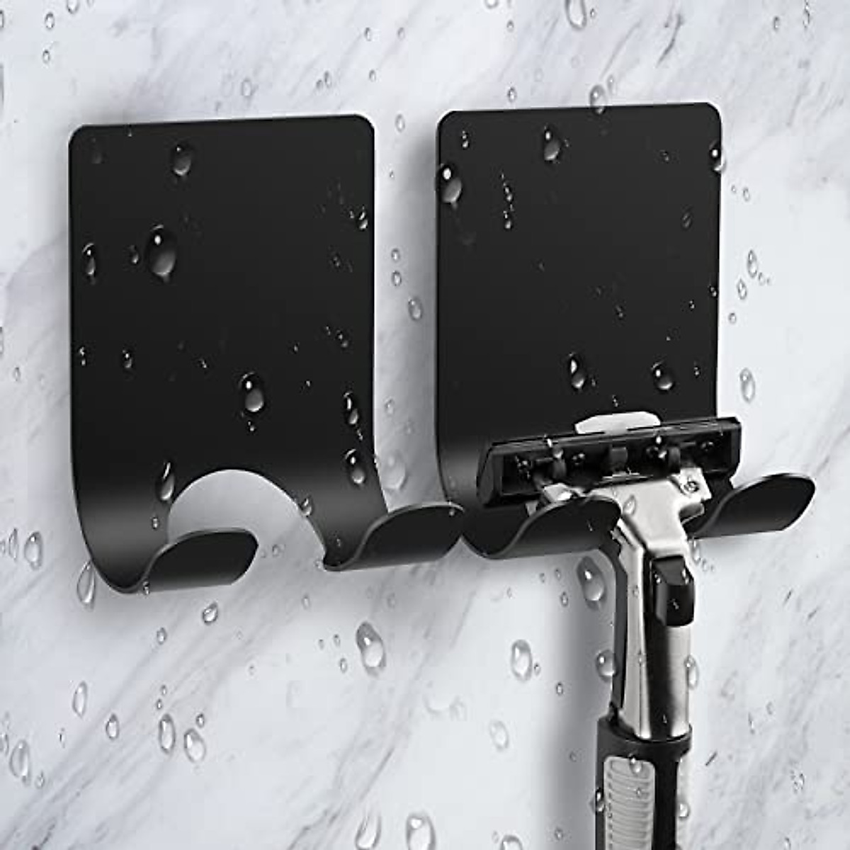 Enkrio Wall Hooks Towel Hooks 6 Pack Heavy Duty Bathroom Self Adhesive Hooks, Sticky Hooks for Hanging Coat, Hat, Loofah – Matte Black