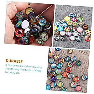VILLCASE 200 pcs Gem Patch Mosaic Tile Jewelry Making Supplies Magnet Beads Beads DIY Domed Gemstone Patch Ear peircing kit Halloween Jewelry Gems Patch Glass 3D hat for Shoes
