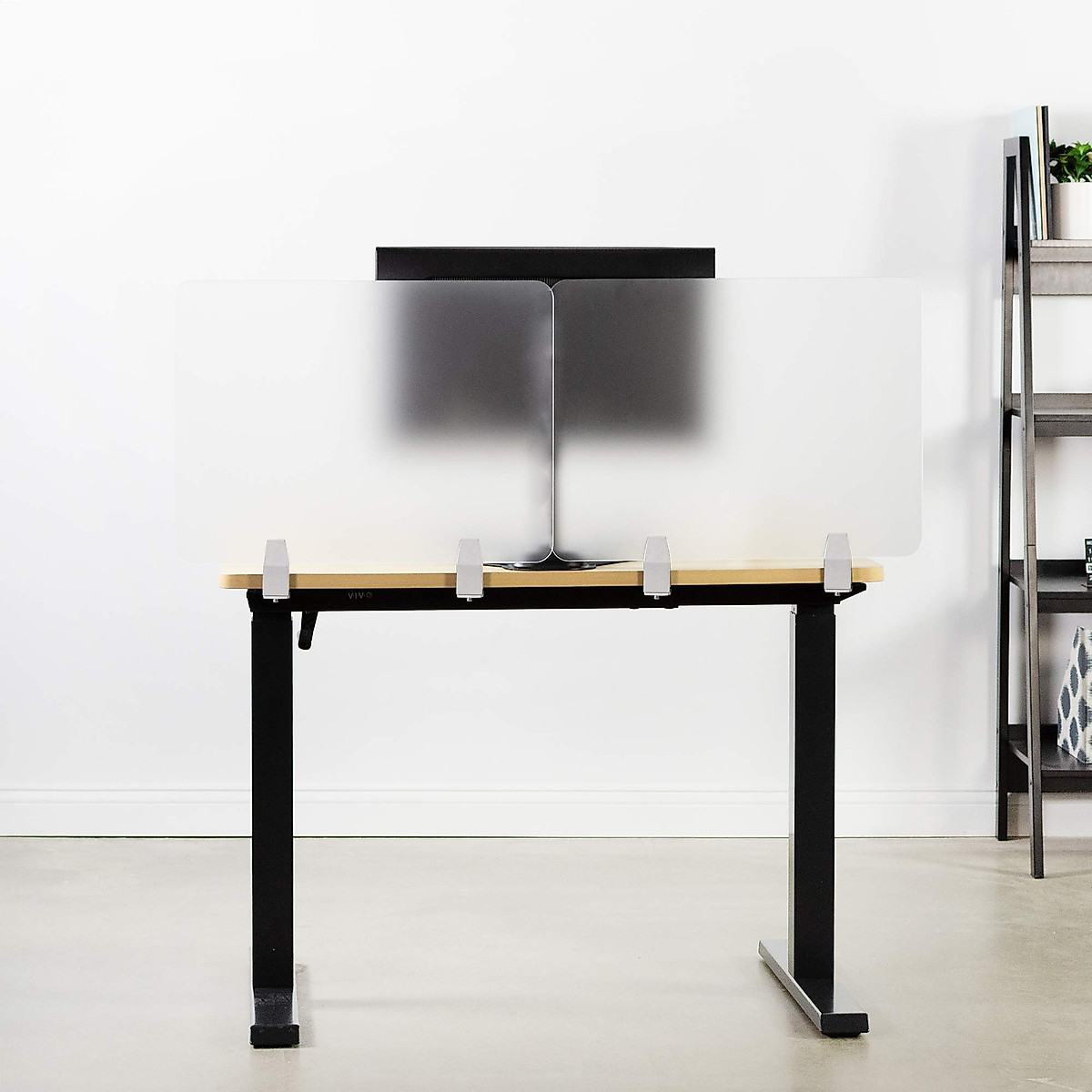 VIVO Universal Privacy Panel/Acrylic Sneeze Guard Desk Clamps, Clamps Only, Fits Desks up to 2 inches Thick, Pack of 2, Silver, PP-CP-01S