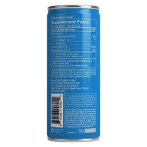 Som Sleep, The Original Sleep Support Formula w/Melatonin, Magnesium, Vitamin B6, L-Theanine & GABA – Vegan, Functional Nighttime Drink – Sleep Aid Supplement – Zero Sugar Berry, 8.1 Fl Oz, 12-Pack