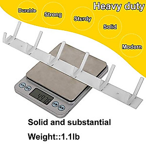 WEBI Coat Rack Wall Mounted,Coat Hooks Wall Mounted White,Coat Hanger Wall Hook Rack,6 Hooks for Hanging Coats,Hats,Jacket,Clothes