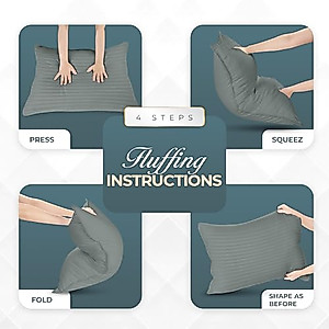 Utopia Bedding Bed Pillows for Sleeping King Size (Light Grey), Set of 2, Cooling Hotel Quality, for Back, Stomach or Side Sleepers