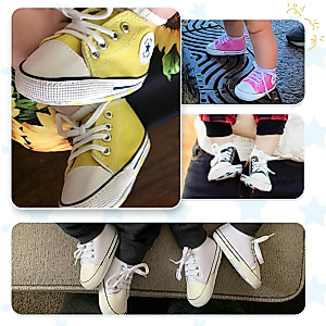 Save Beautiful Baby Girls Boys Canvas Sneakers Soft Sole High-Top Ankle Infant First Walkers Crib Shoes