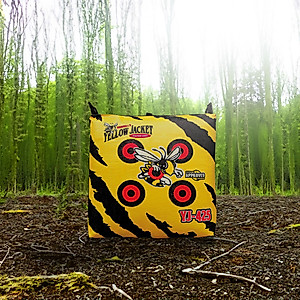 Morrell Yellow Jacket YJ-425 Outdoor Portable Adult Field Point Archery Bag Target with 2 Shooting Sides, 10 Bullseyes, and Carry Handle, Yellow